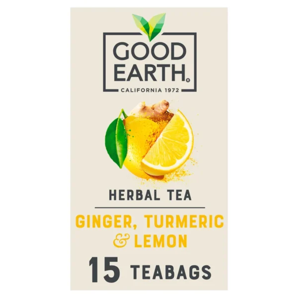 Buy Good Earth Lemon, Ginger And Turmeric, 15 Tea Bags 42g Online