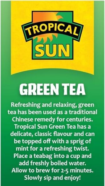 Buy Tropical Sun Green Tea, 20 Tea Bags 40g Online