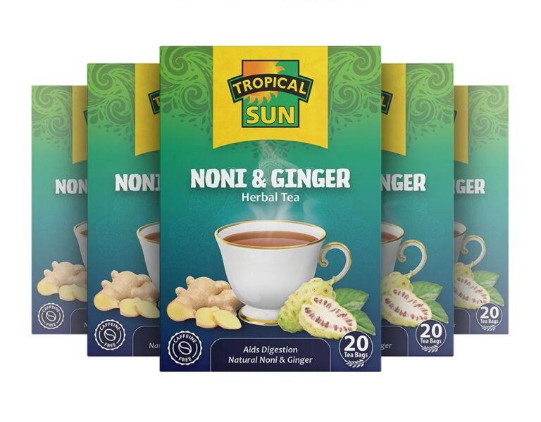 Buy Tropical Sun Noni And Ginger, 20 Tea Bags 30g Online